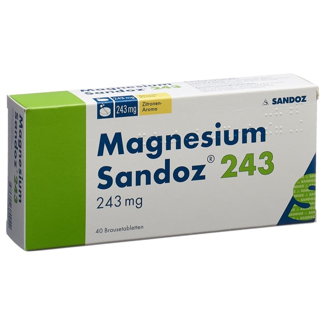 MAGNESIUM Sandoz Brausetabl 243 mg Ds 40 Stk | Coop Vitality Apotheke
