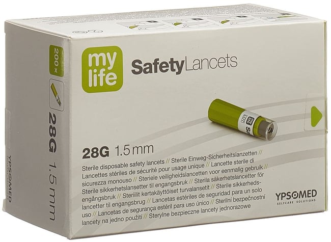 MYLIFE SafetyLancets Sicherheitslanzetten 28G 200 Stk | Coop Vitality Apotheke
