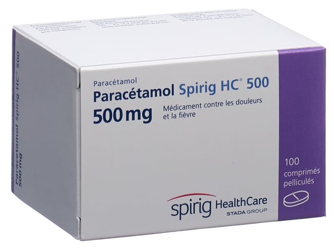 PARACETAMOL Spirig HC cpr pell 500 mg blist 100 pce | Pharmacie Coop ...