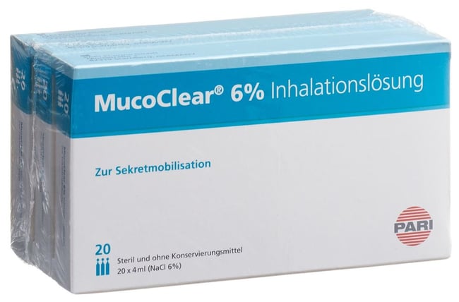 PARI MucoClear sol inhal 6 % NaCl solution inhalation amp 4 ml ...