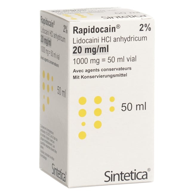 RAPIDOCAIN Inj Lös 1 g/50ml Vial 50 ml | Coop Vitality Apotheke
