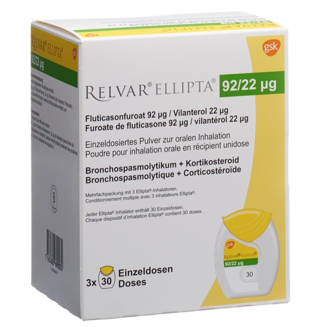 RELVAR ELLIPTA Inh Plv 92mcg/22mcg 30 Dos | Coop Vitality Apotheke