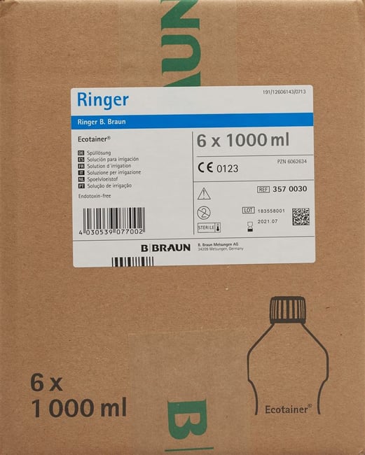 RINGER B. Braun Spül Lös 1000ml Ecotainer Ecotainer 6 Stk | Coop ...