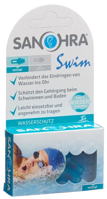 SANOHRA SWIM Ohrenstöpsel Erwachsene 2 Stk | Coop Vitality Apotheke
