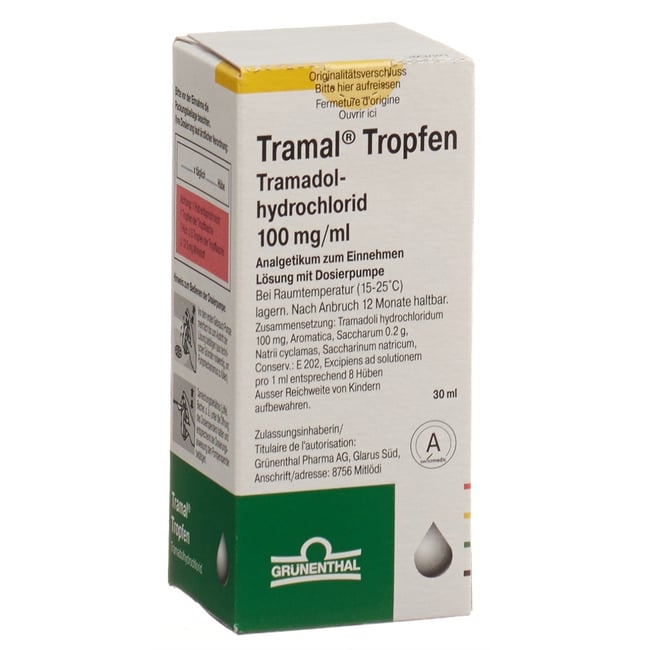 TRAMAL gouttes 100 mg/ml avec pompe de dosage fl 30 ml | Pharmacie Coop ...