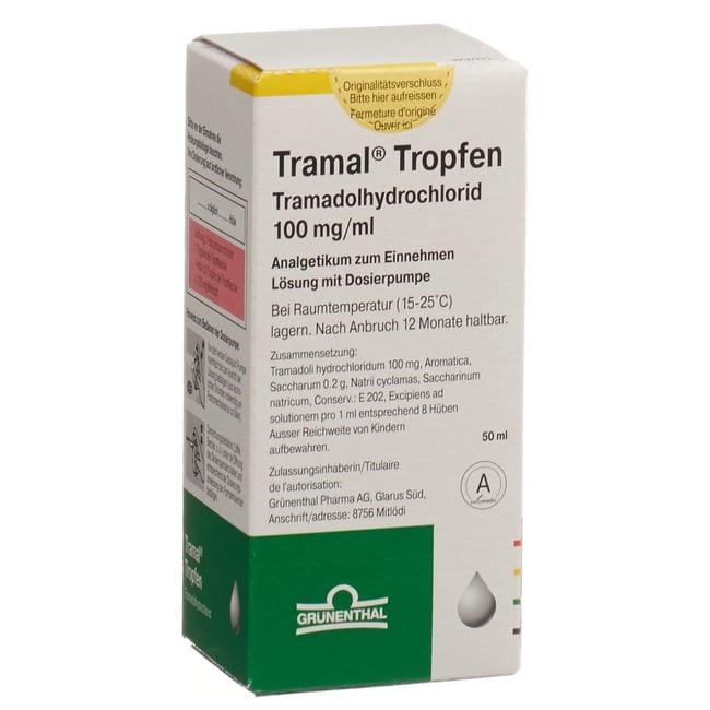 TRAMAL gouttes 100 mg/ml avec pompe de dosage fl 50 ml | Pharmacie Coop ...