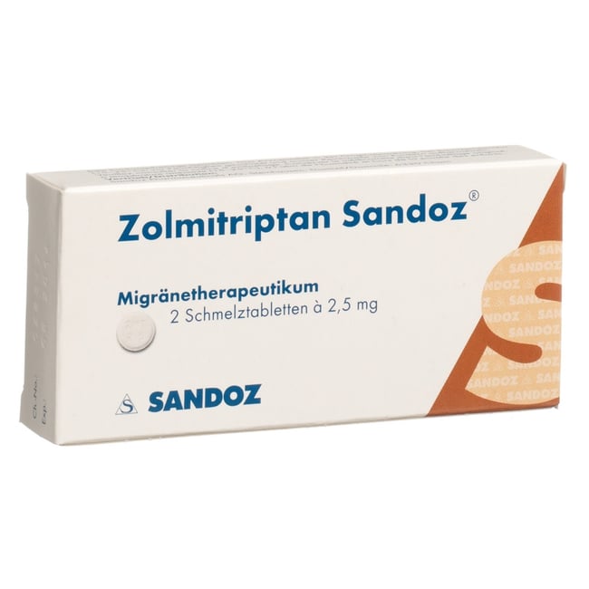 ZOLMITRIPTAN Sandoz Schmelztabl 2.5 mg Blist 2 Stk | Coop Vitality Apotheke