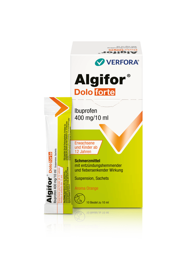 ALGIFOR Dolo forte Susp 400 mg/10ml Btl 10 Stk | Coop Vitality Apotheke