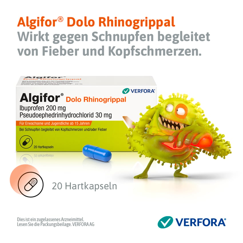 ALGIFOR Dolo Rhinogrippal Kaps Blist 20 Stk | Coop Vitality Apotheke
