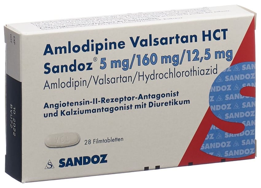 AMLODIPINE VALSARTAN HCT HCT Sandoz Filmtabl 5mg/160mg/12.5mg Blist 28 ...