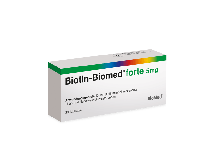 Biotin-Biomed forte cpr 5 mg blist 30 pce | Farmacia Coop Vitality
