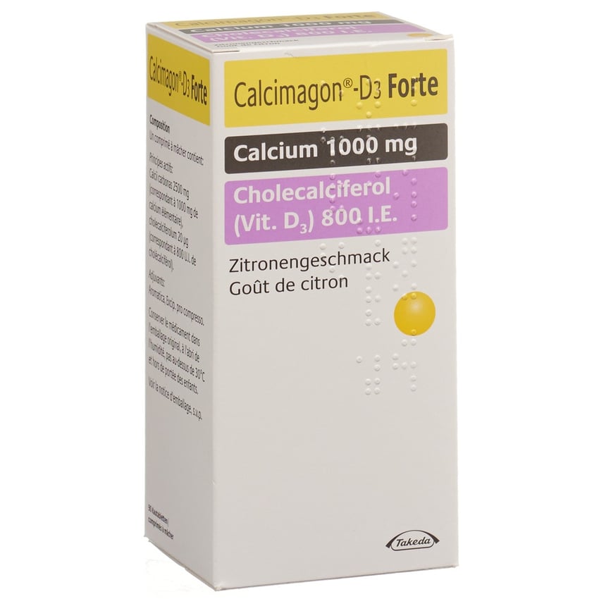 CALCIMAGON D3 Forte Kautabl Zitrone Ds 90 Stk | Coop Vitality Apotheke