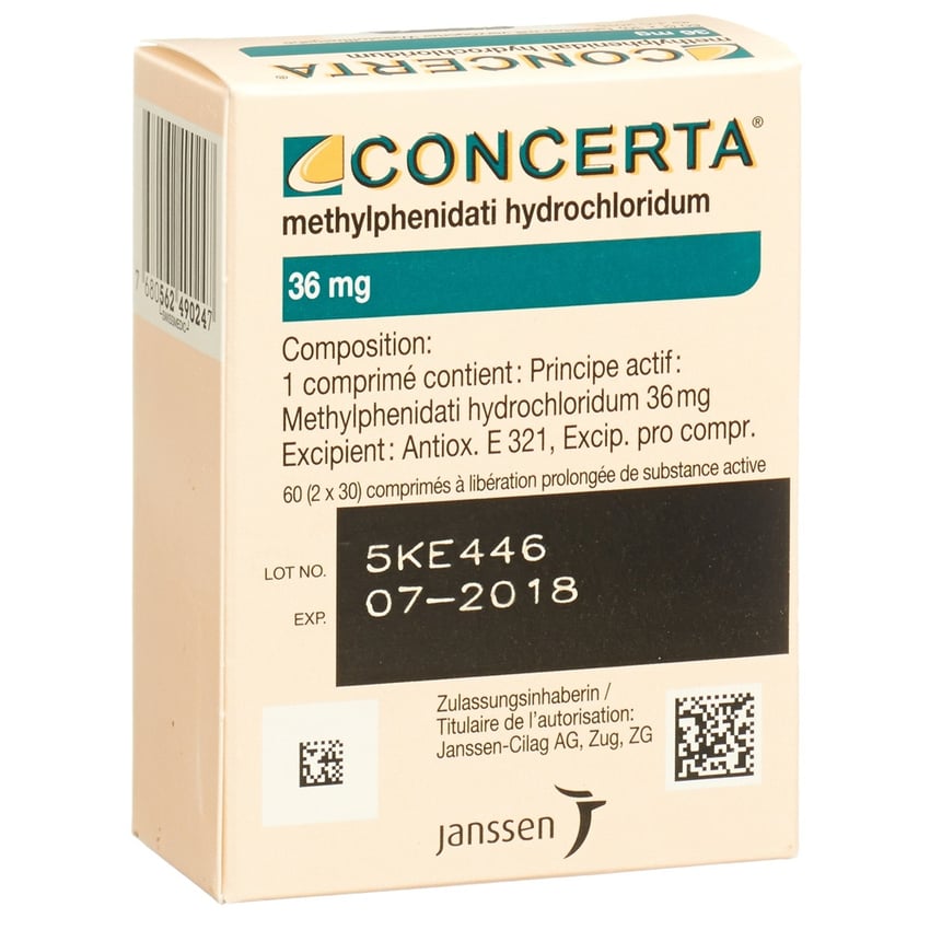 Concerta Ret Tabl 36 mg Fl 60 Stk | Coop Vitality Apotheke