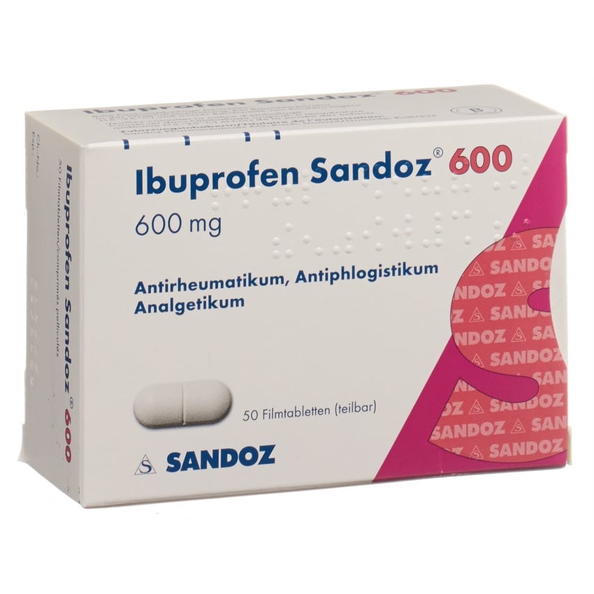IBUPROFENE Sandoz Filmtabl 600 mg Blist 50 Stk | Coop Vitality Apotheke