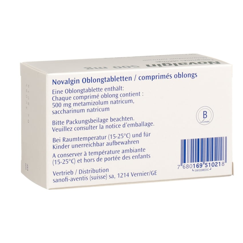 NOVALGIN Filmtabl 500 mg Blist 50 Stk | Coop Vitality Apotheke