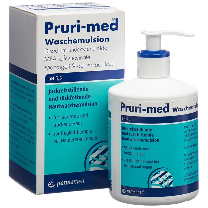 PRURI-MED Juckreizstillende und rückfettende Hautwaschemulsion Emuls pH ...