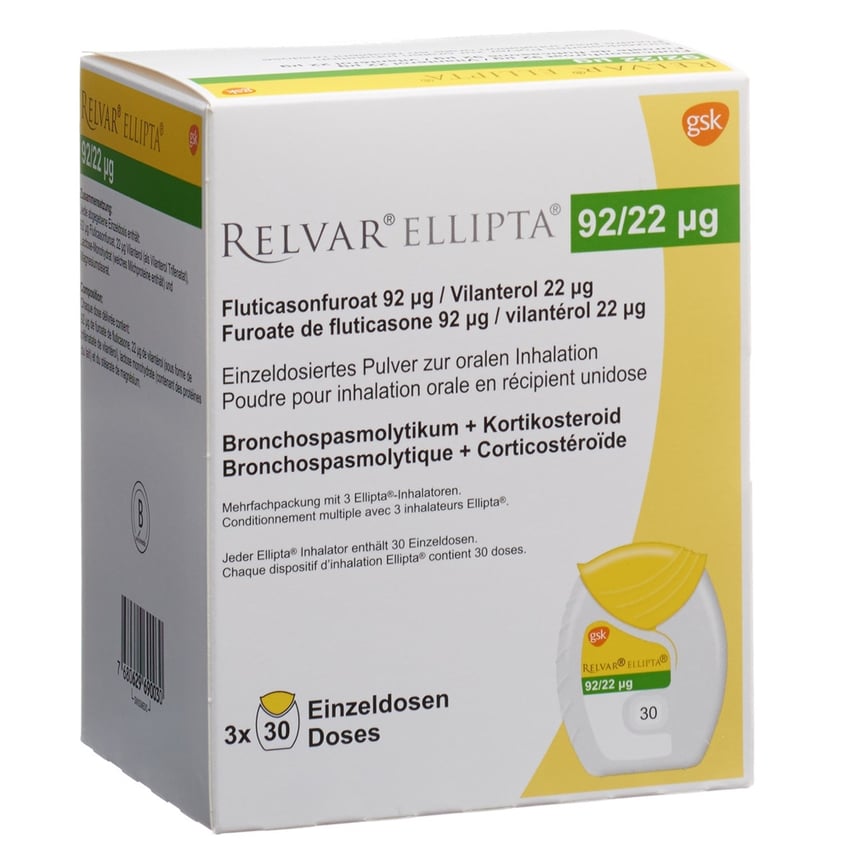 RELVAR ELLIPTA Inh Plv 92mcg/22mcg 30 Dos | Coop Vitality Apotheke