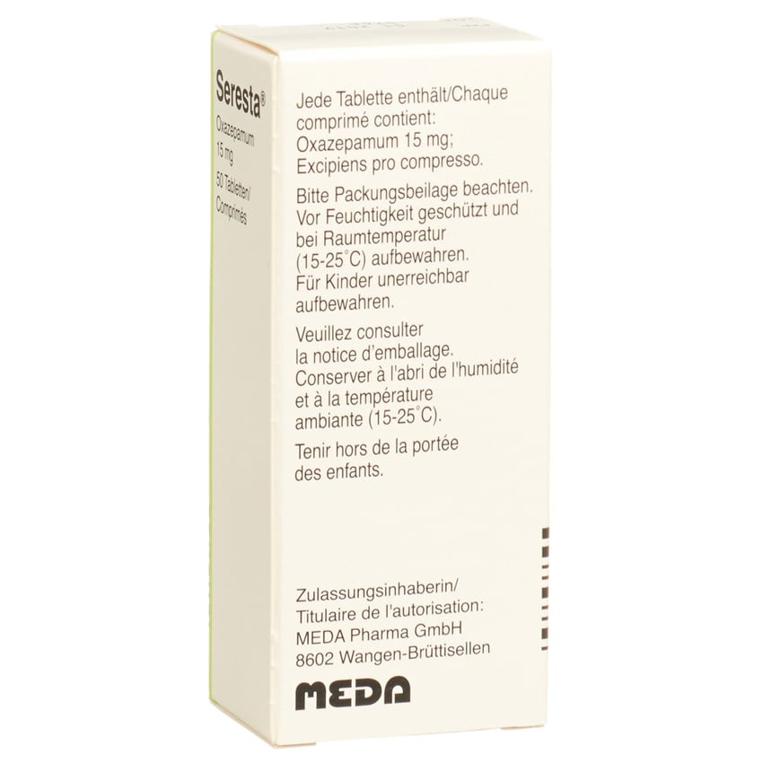 SERESTA Tabl 15 mg Blist 50 Stk | Coop Vitality Apotheke