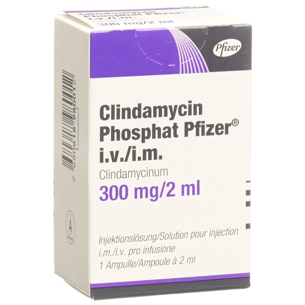 CLINDAMYCINE PHOSPHATE Pfizer sol inj 300 mg/2ml amp 2 ml | Farmacia ...