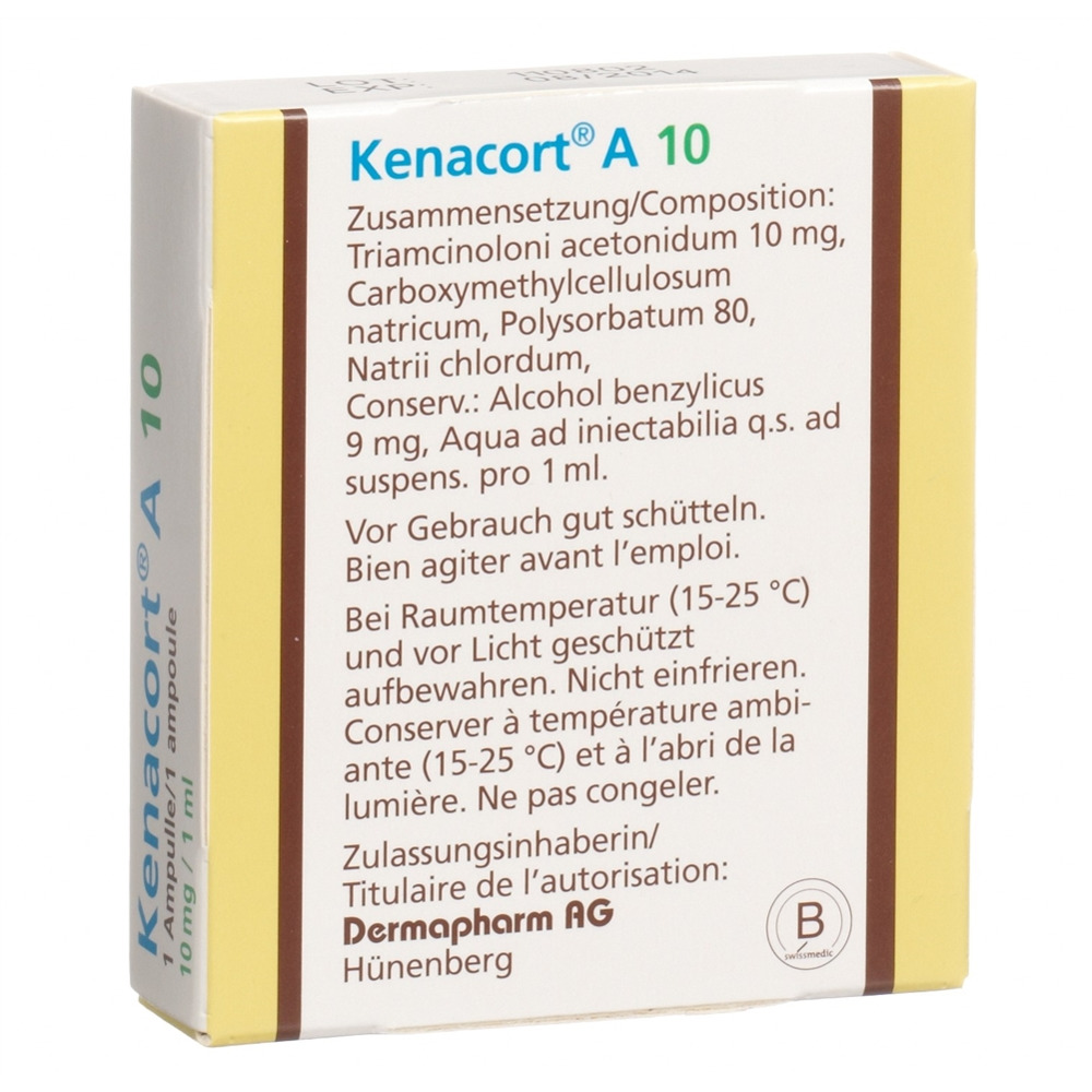 KENACORT 10 Inj Susp 10 mg/ml Amp 1 ml | Coop Vitality Apotheke