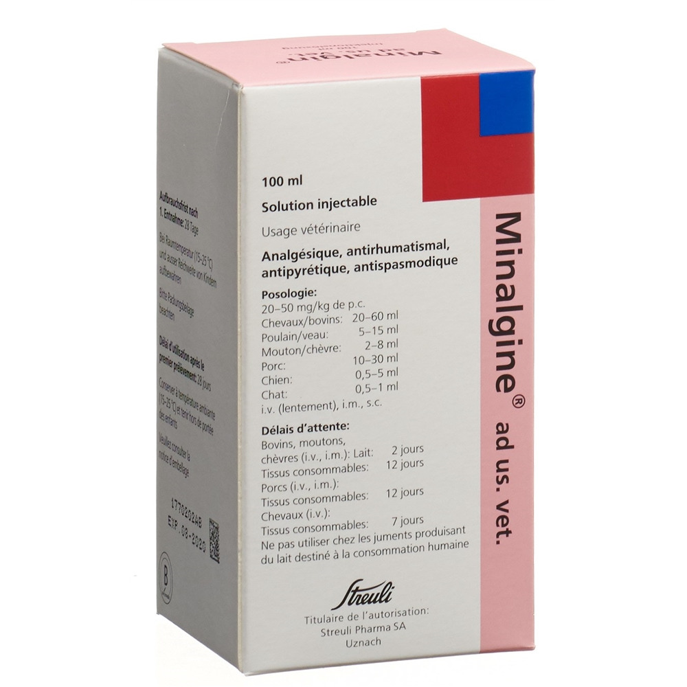 MINALGINE Inj Lös 500 mg/ml ad us. vet. Fl 100 ml | Coop Vitality Apotheke