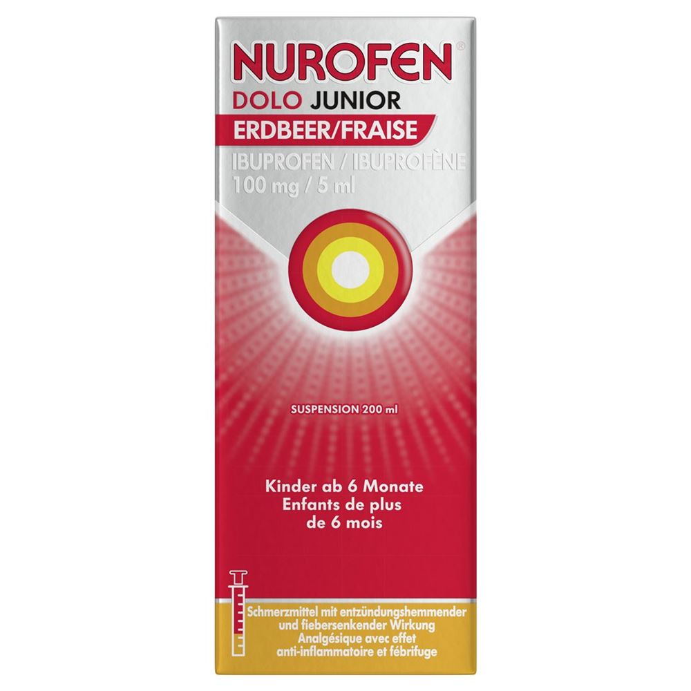Nurofen Dolo Junior Susp 100 mg/5ml Erdbeer Fl 200 ml | Coop Vitality ...