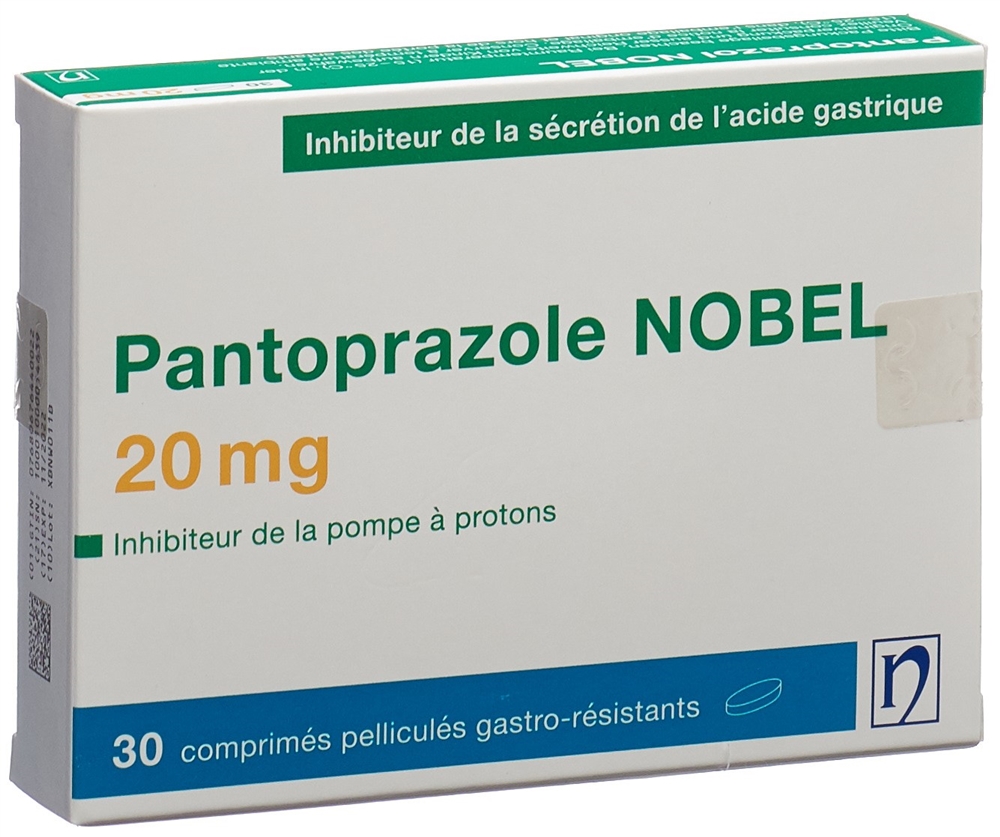 PANTOPRAZOLE NOBEL cpr pell 20 mg blist 30 pce | Pharmacie Coop Vitality
