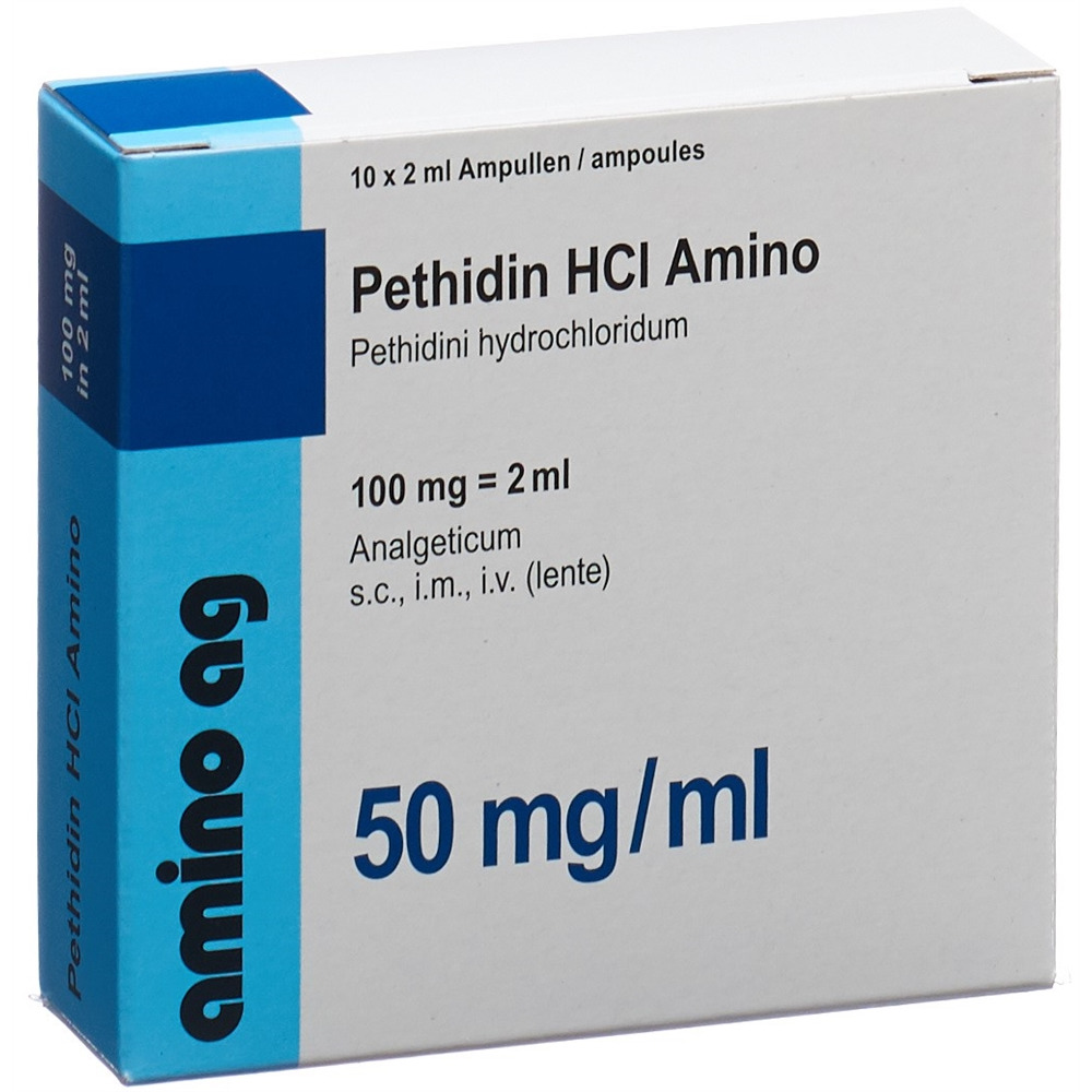 PETHIDINE HCL Amino Inj Lös 100 mg/2ml Amp 2 ml | Coop Vitality Apotheke