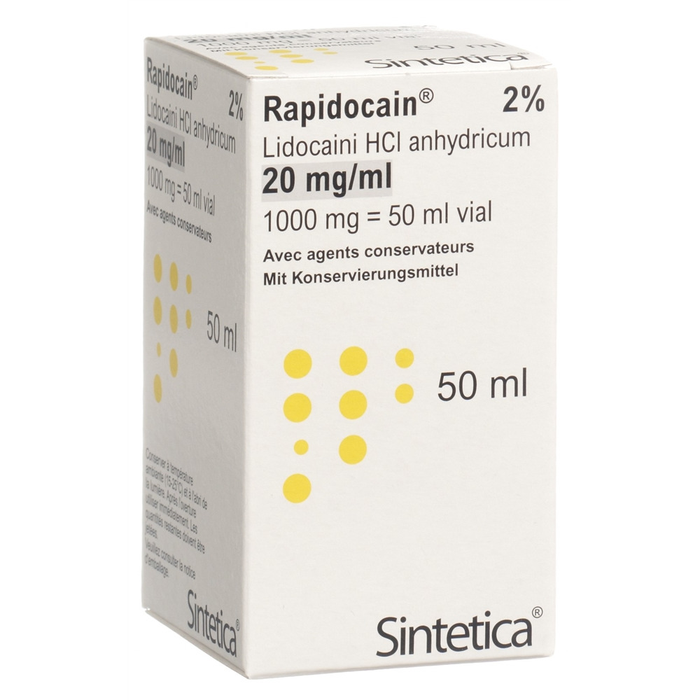 RAPIDOCAIN Inj Lös 1 g/50ml Vial 50 ml | Coop Vitality Apotheke