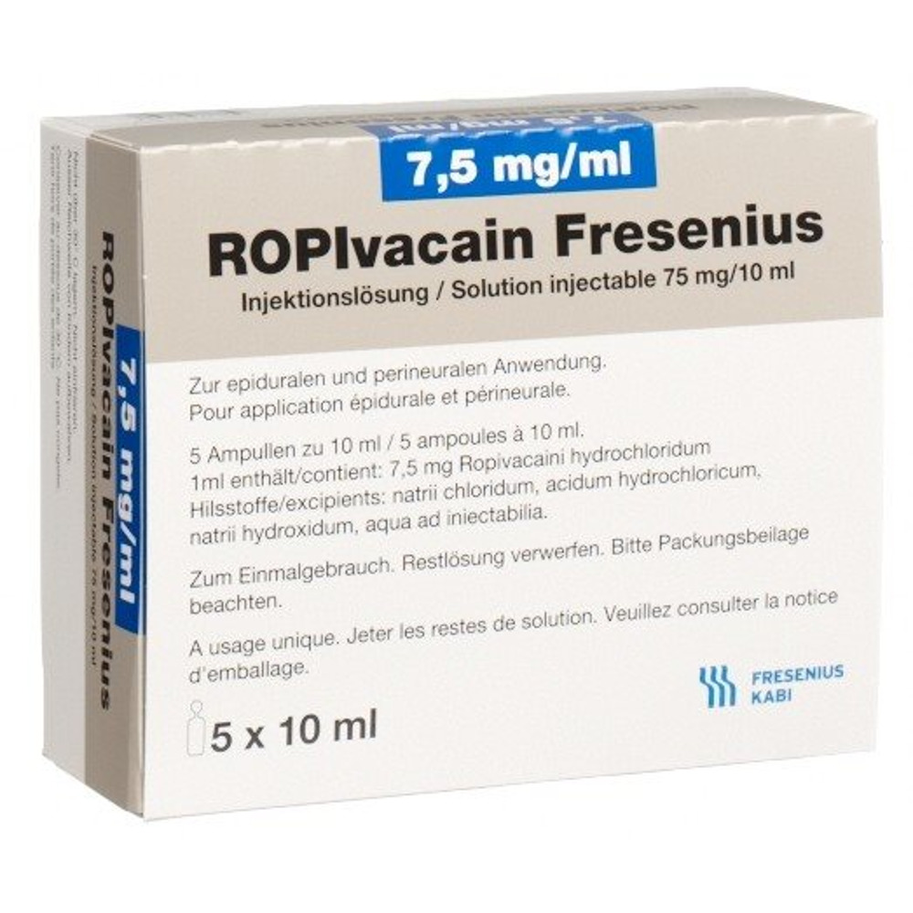ROPIVACAINE Fresenius Inj Lös 7.5 mg/ml 10ml Ampullen 5 Stk | Coop ...